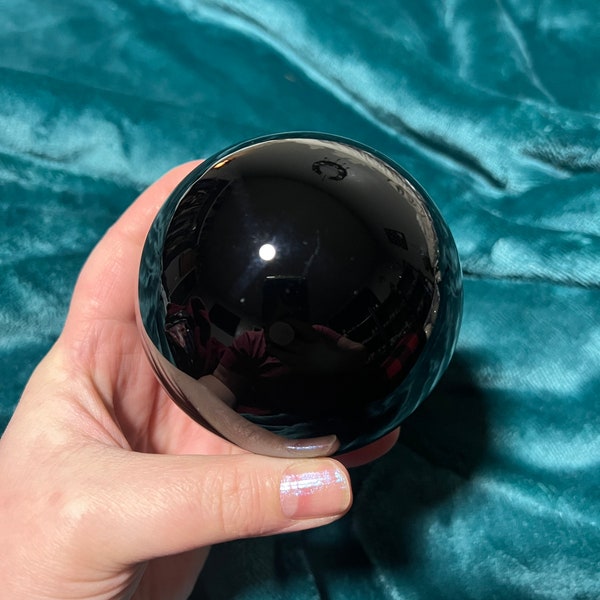 Obsidian Sphere - Etsy