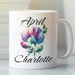 Custom April Birth Month Flower Coffee Mug Sweet Pea Tea Cup 11 & 15 Oz ...