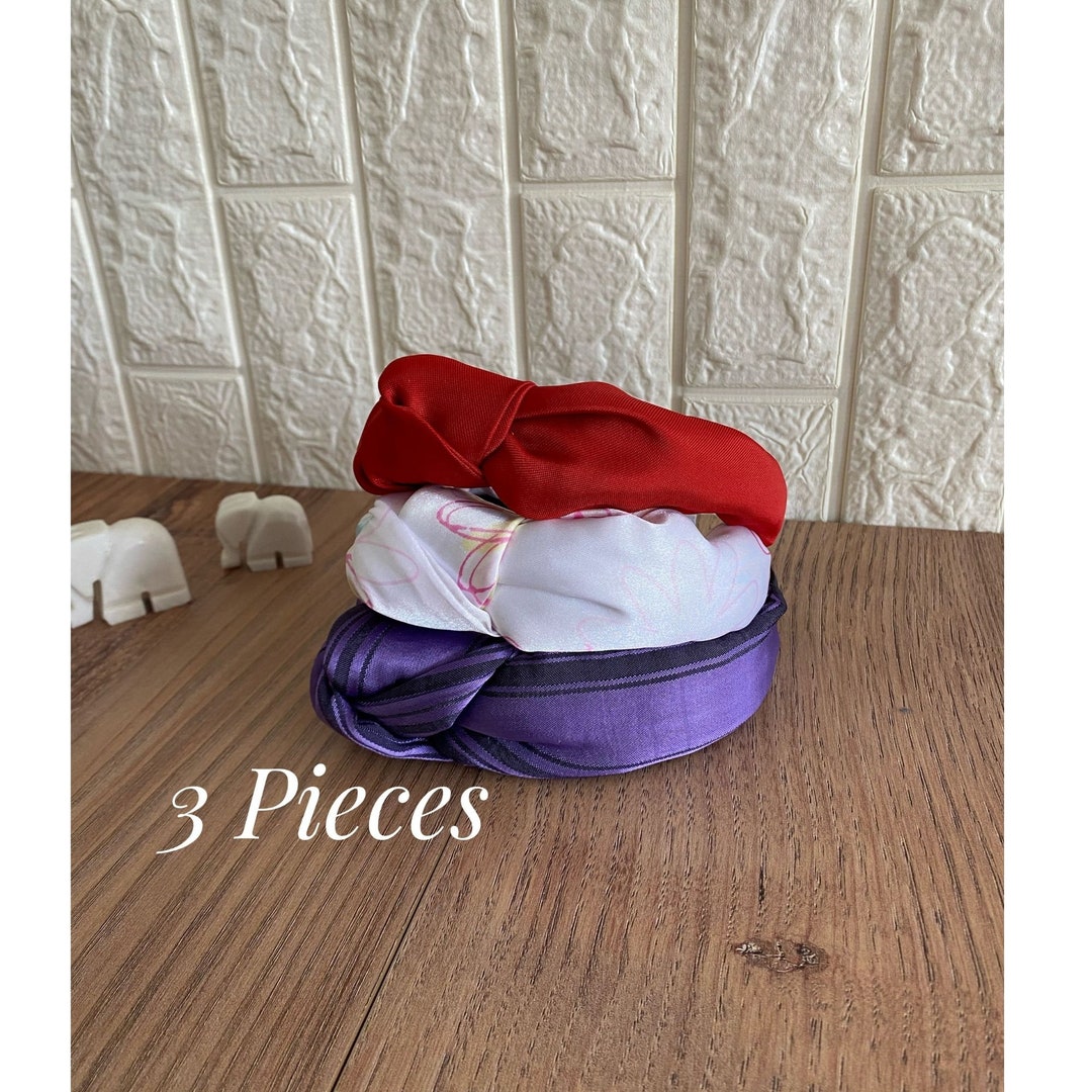 Satin Knotted Headband, White Headband, Mothers Day Gift, Silk Headband ...