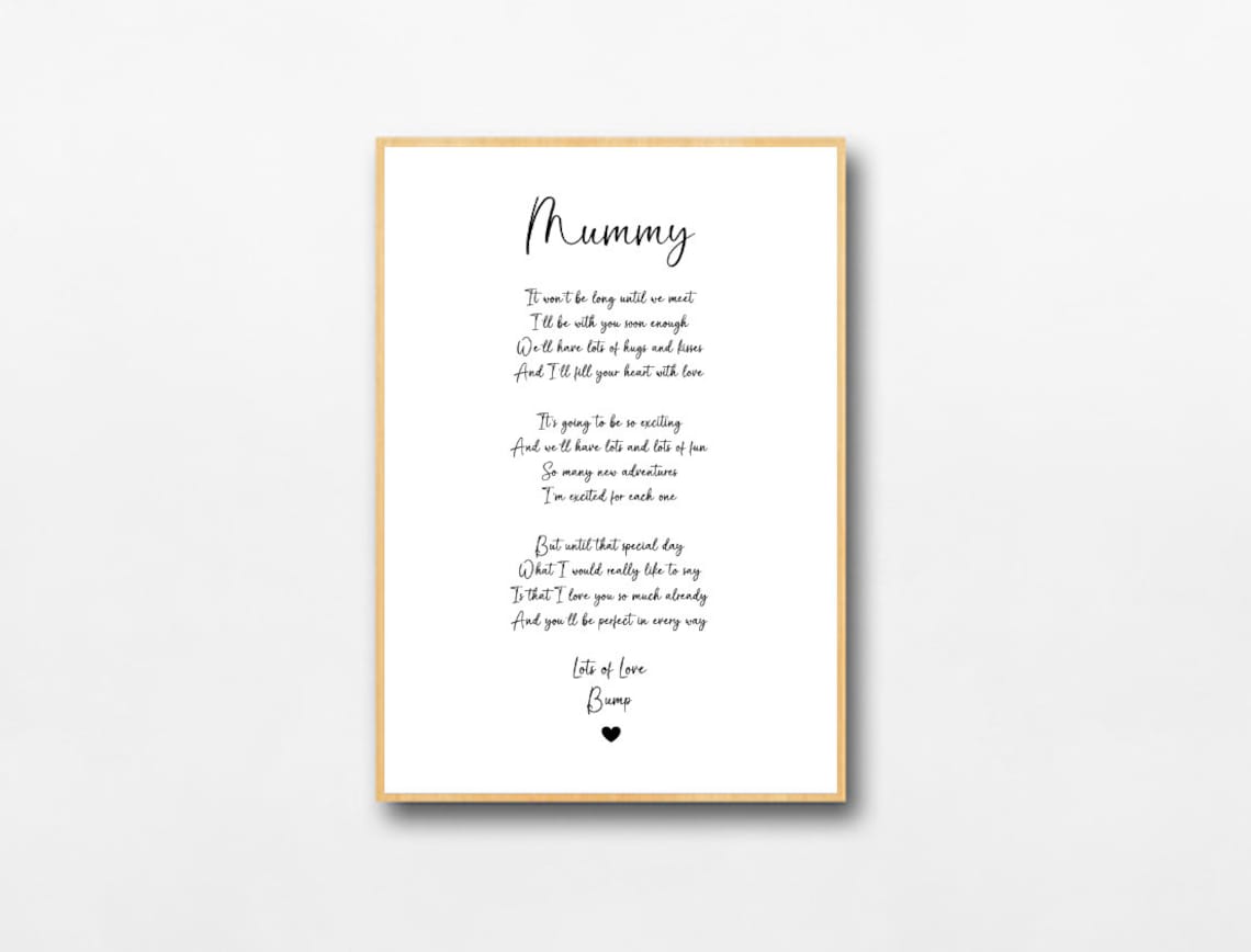 Mummy to Be Poem / Mummy to Be Print / New Mum Gift / Pregnancy Gift ...