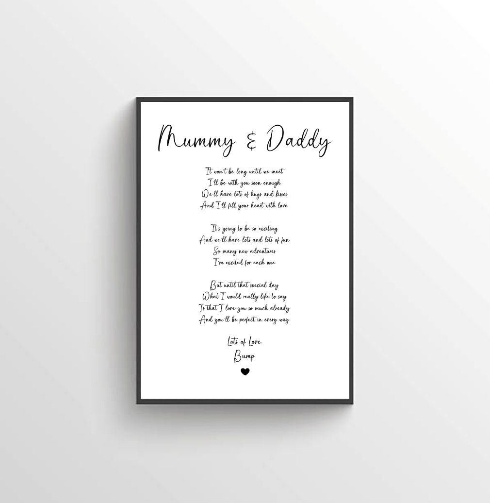 Mummy And Daddy To Be Poem Pregnancy Announcement Gift Mummy And mummy-and-daddy-to-be-poem-pregnancy-announcement-gift-mummy-and