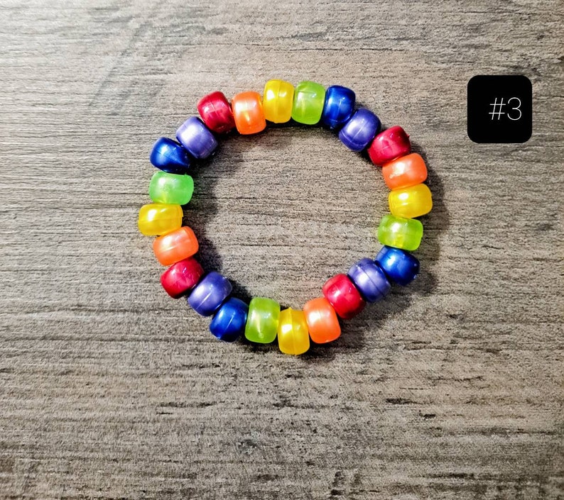 Rainbow Beaded Bracelets - Etsy