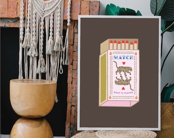Matchbox Tiger Print - Etsy