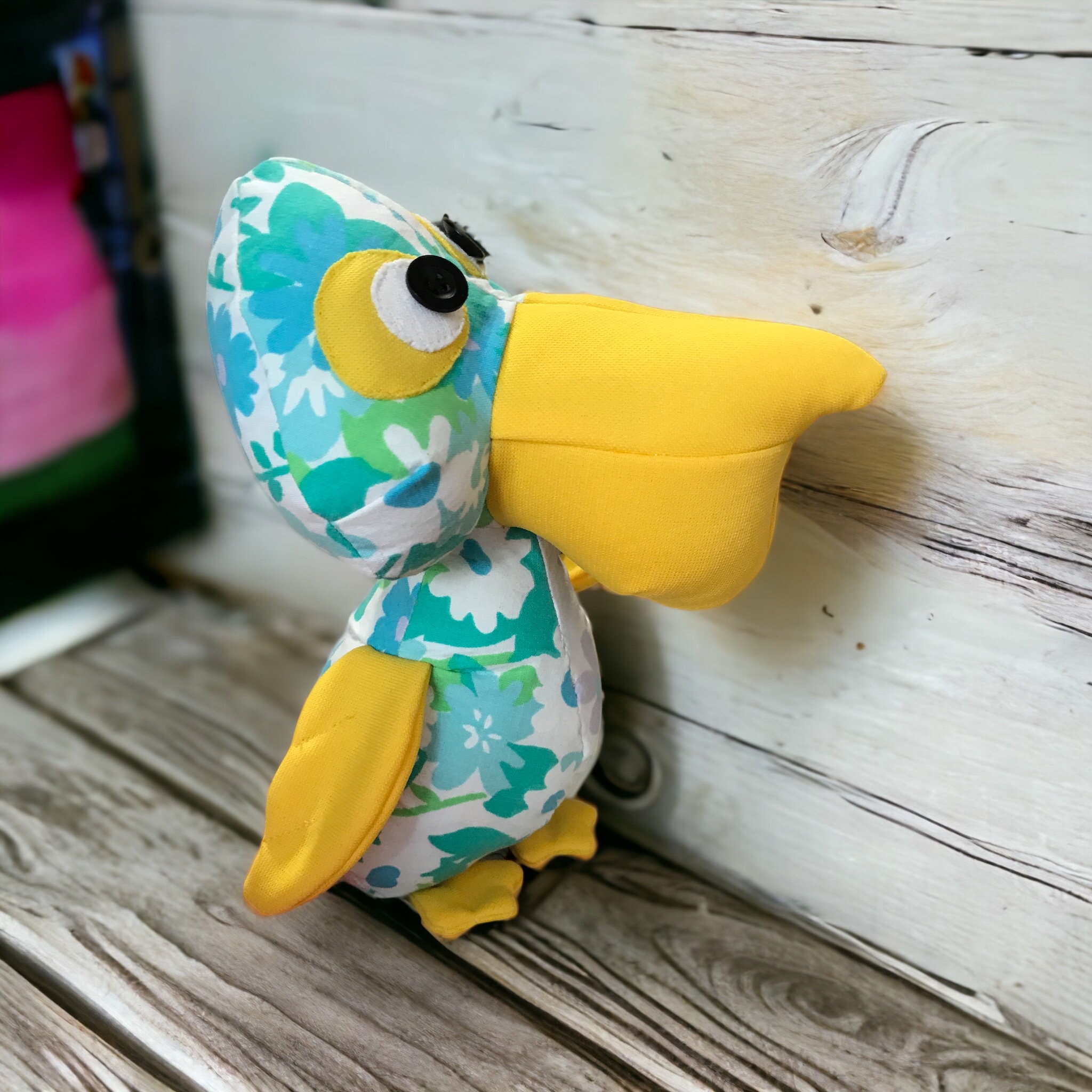 Pelican Plush Stuffed Animal Nautical Room Decor Made With Vintage ...