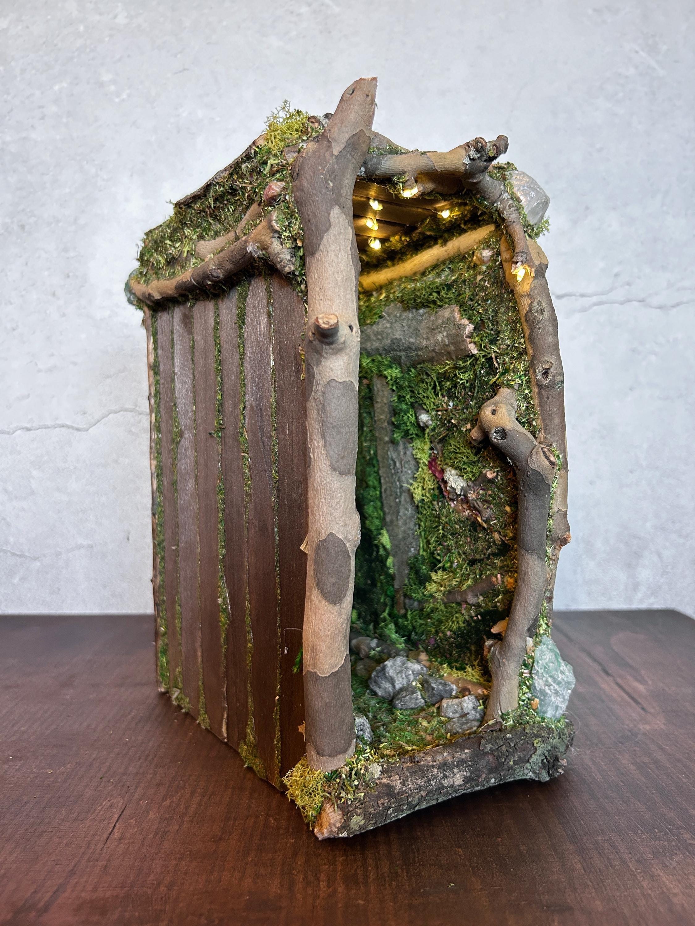 Handcrafted Fairy Book Nook: Light up Miniature Fairy House (whimsical ...