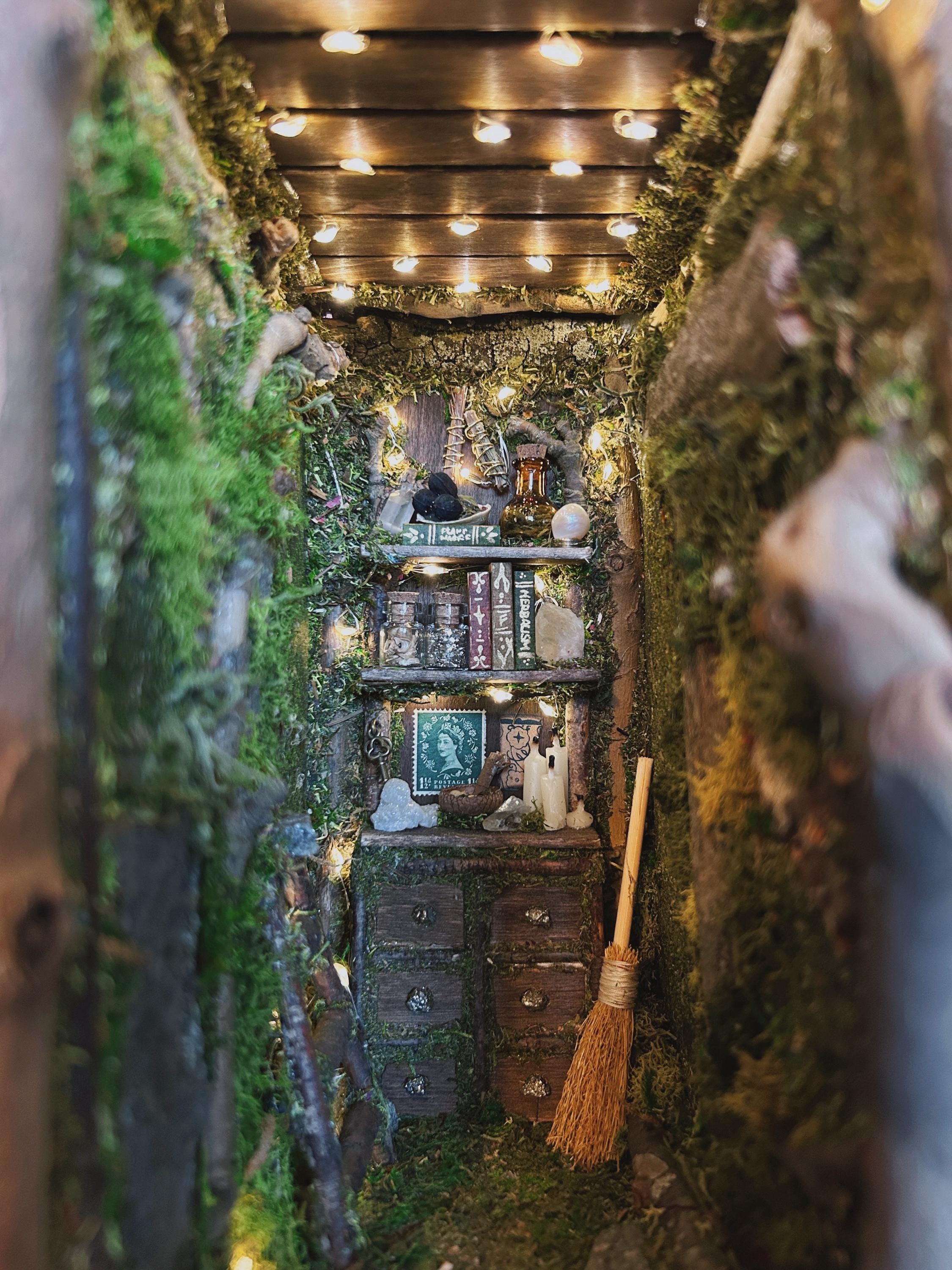 Handcrafted Fairy Book Nook: Light up Miniature Fairy House (whimsical ...