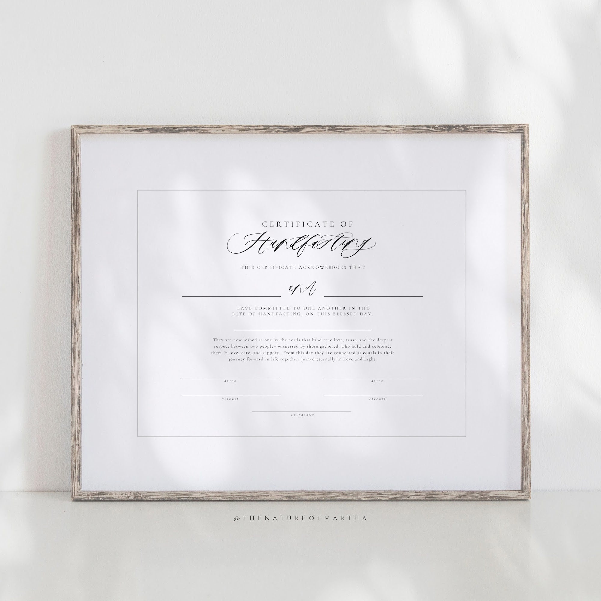Printable Handfasting Certificate Option 2: LGBT Bride & - Etsy