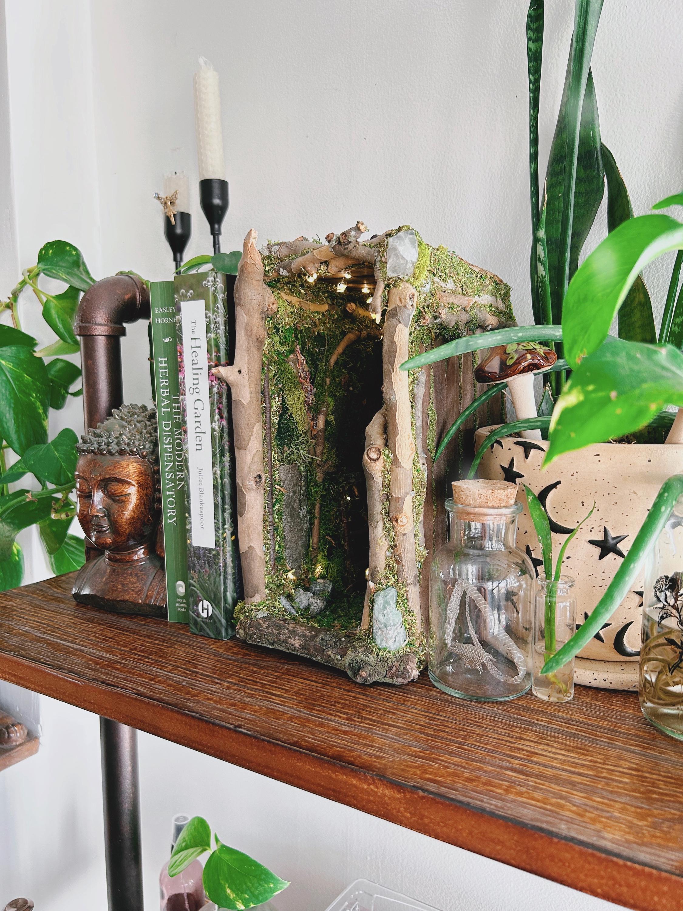 Handcrafted Fairy Book Nook: Light up Miniature Fairy House (whimsical ...