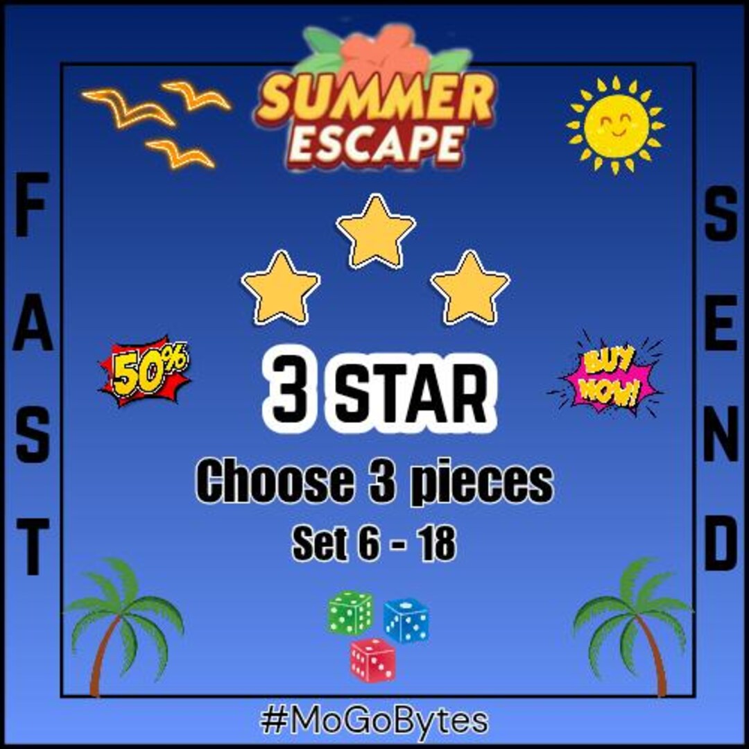 Monopoly Go 3-star Sticker | FAST SEND | All Available | 3 Pieces - Etsy