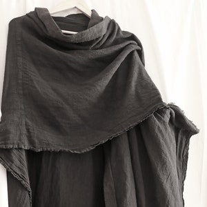 Hemp Cape/medieval Cape/hooded Poncho/hooded Cape/hemp Jacket/long ...