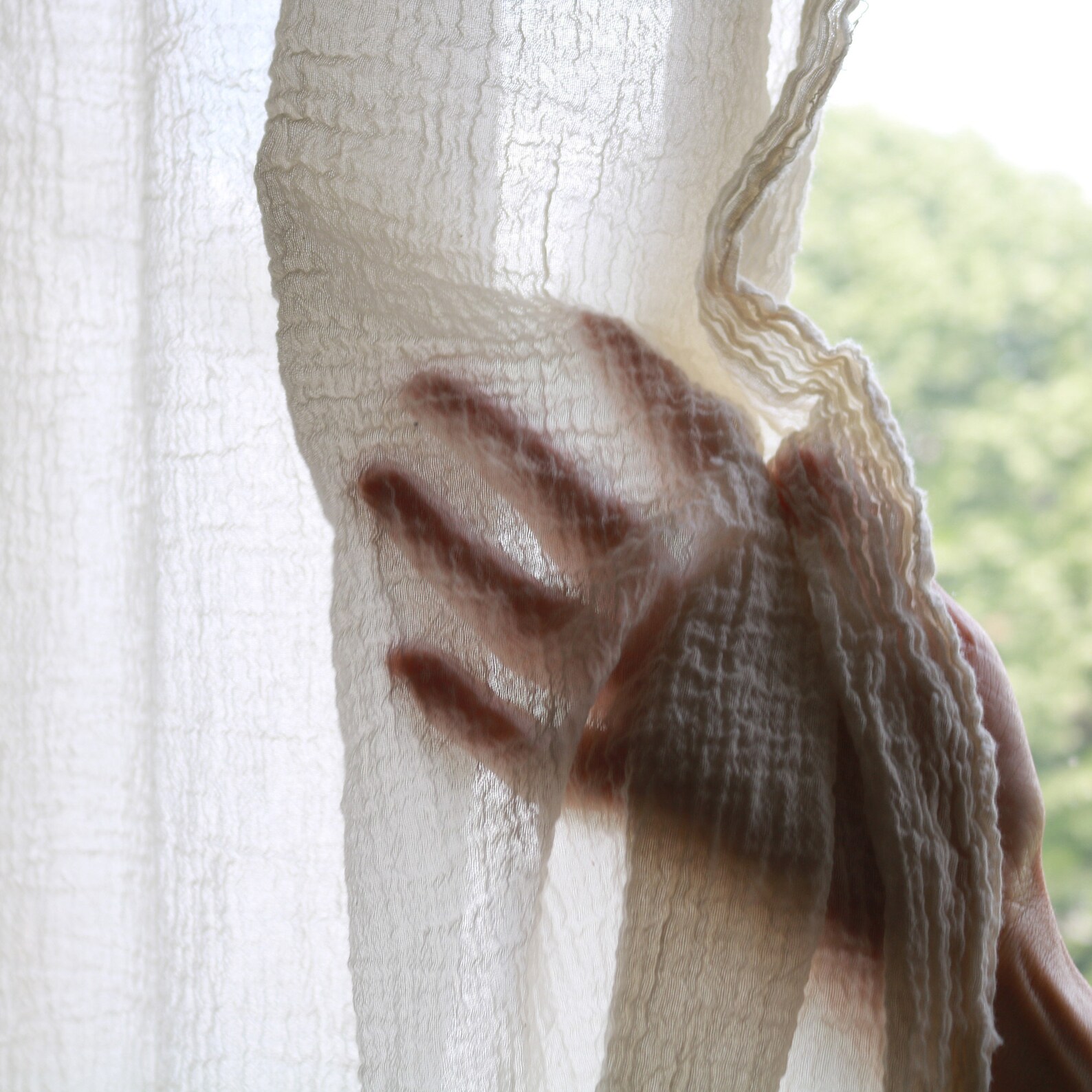 Crinkled Muslin Drapes/curtains With Customized Lengths/47 Wide Crepe ...