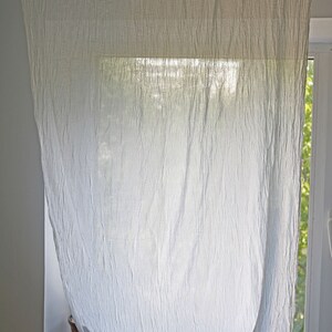 Crinkled Muslin Drapes/curtains With Customized Lengths/47 Wide Crepe ...