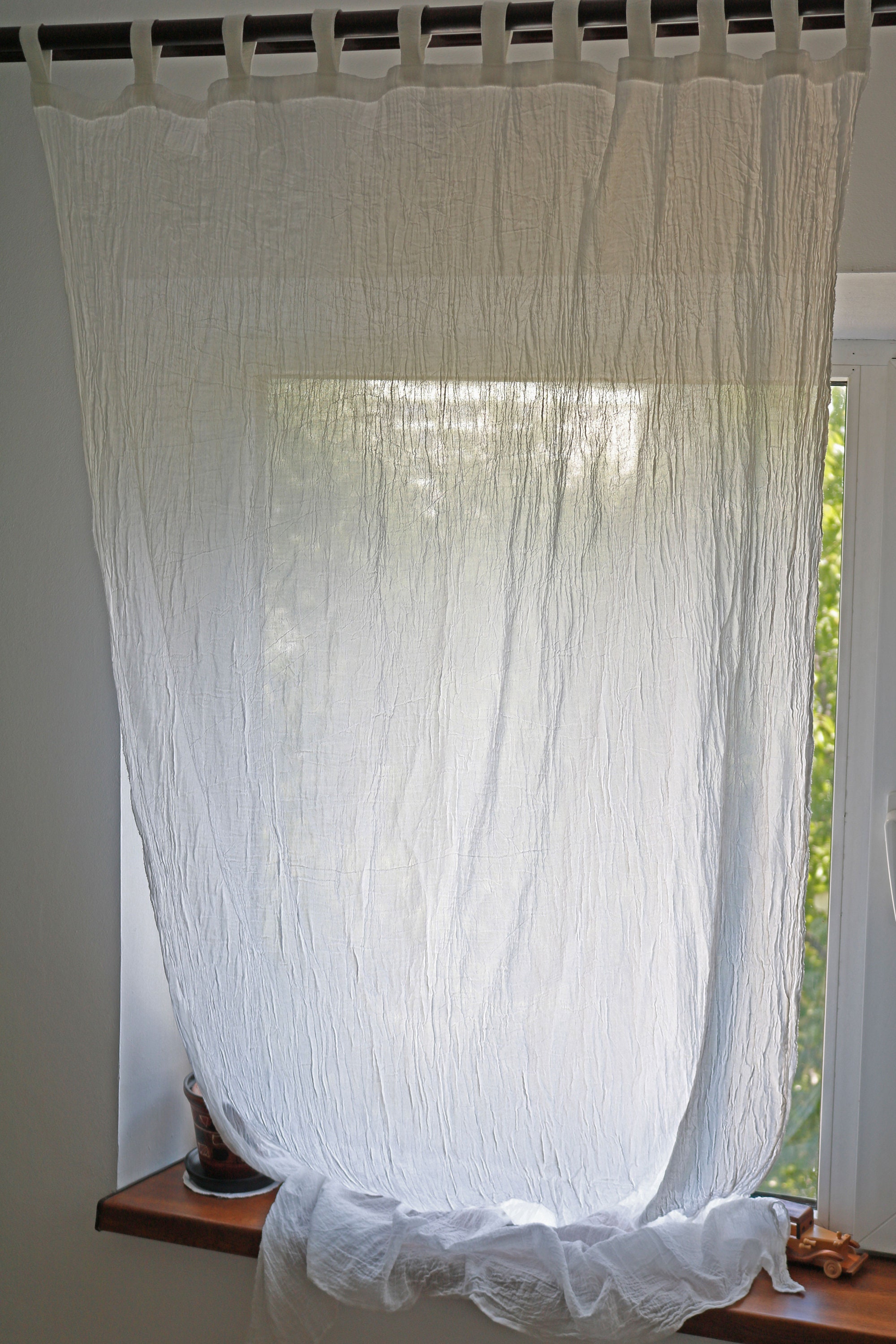 Crinkled Muslin Drapes/curtains With Customized Lengths/47 Wide Crepe ...