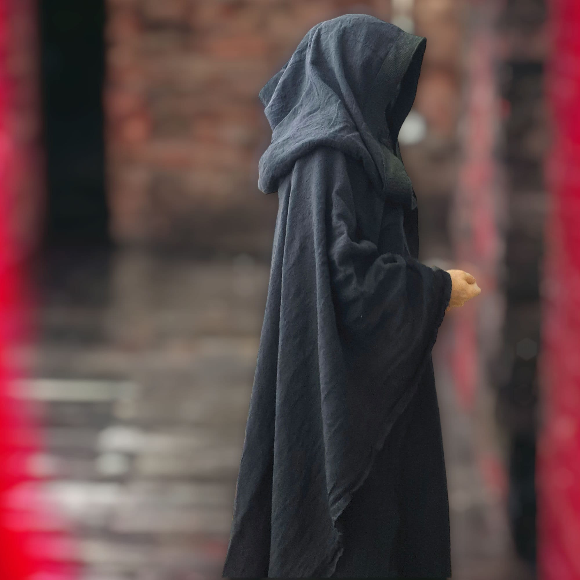 Viking Cosplay/hobbit Cloak/poncho With Hood/hemp Cape/handmade Poncho ...