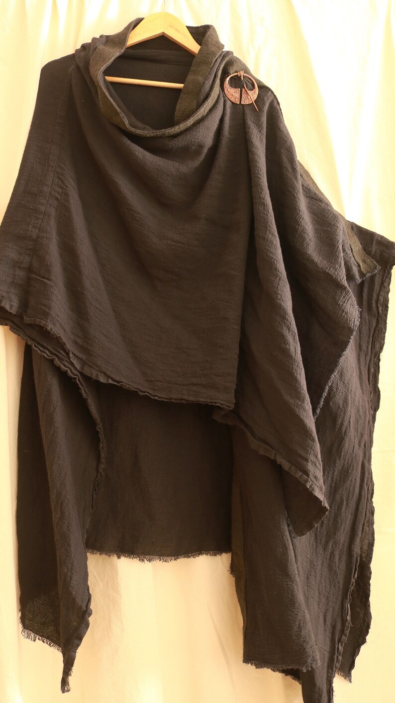 Hemp Cape/medieval Cape/hooded Poncho/hooded Cape/hemp - Etsy