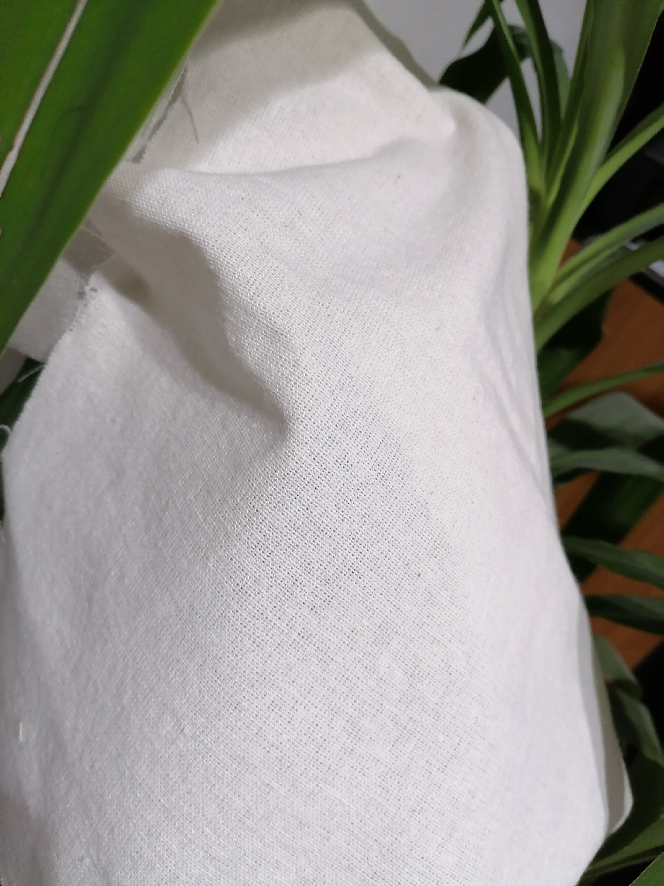 Tissu en coton doux de couleur naturelle, tissu calicot naturel, toile ...