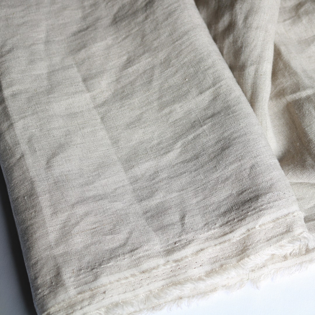 Natural Color Extra Wide Linen Fabric, 110 Inches (285 Cm) Wide, Stone ...