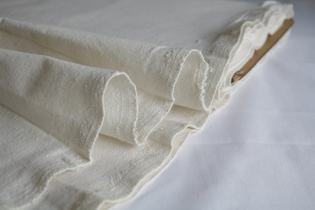 Tissu en coton doux de couleur naturelle, tissu calicot naturel, toile ...
