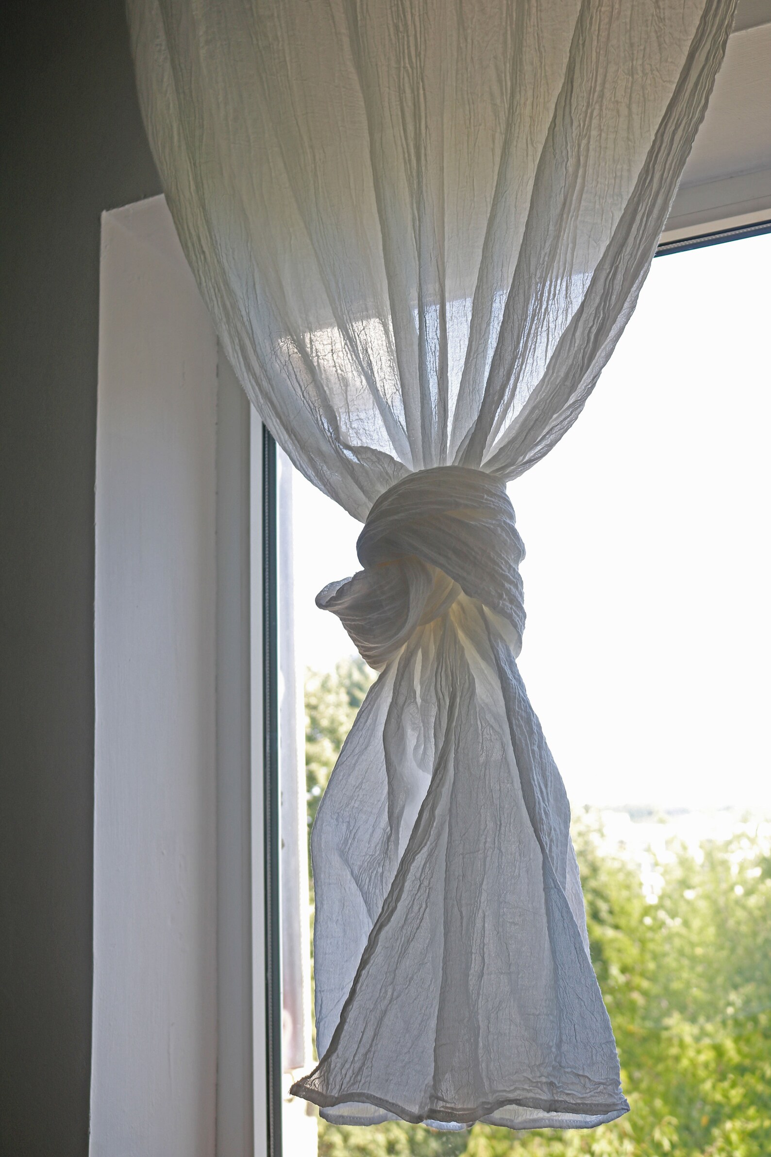Crinkled Muslin Drapes/curtains With Customized Lengths/47 Wide Crepe ...