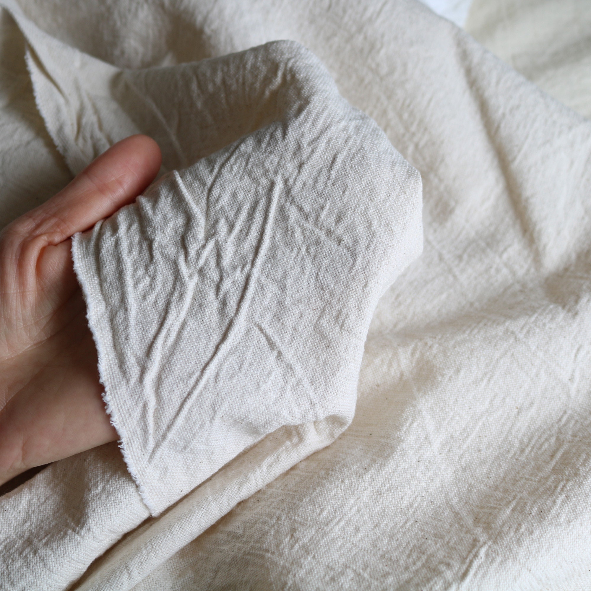 Washed Cotton Fabric for Your Bathrobe 230 Gsm/natural Cotton - Etsy