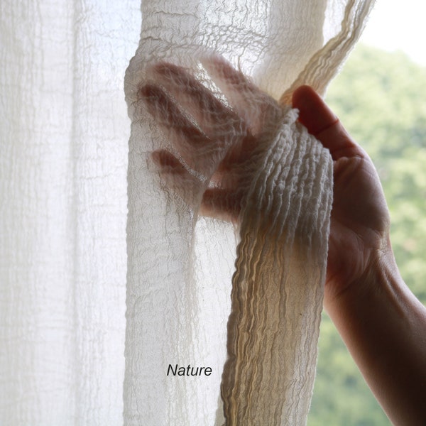 Muslin Curtains - Etsy