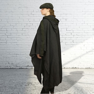 Hemp Cape/medieval Cape/hooded Poncho/hooded Cape/hemp Jacket/long ...