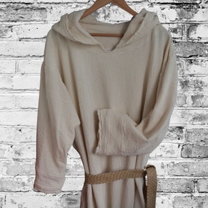 Hemp Blend Medieval Hooded Tunic: Unisex Monk Robe - Etsy