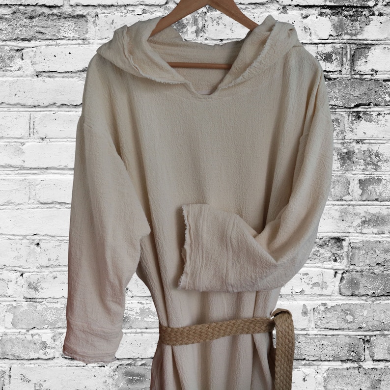 Handmade Hooded Cotton Monk Tunic: Unisex Monk Robe - Etsy