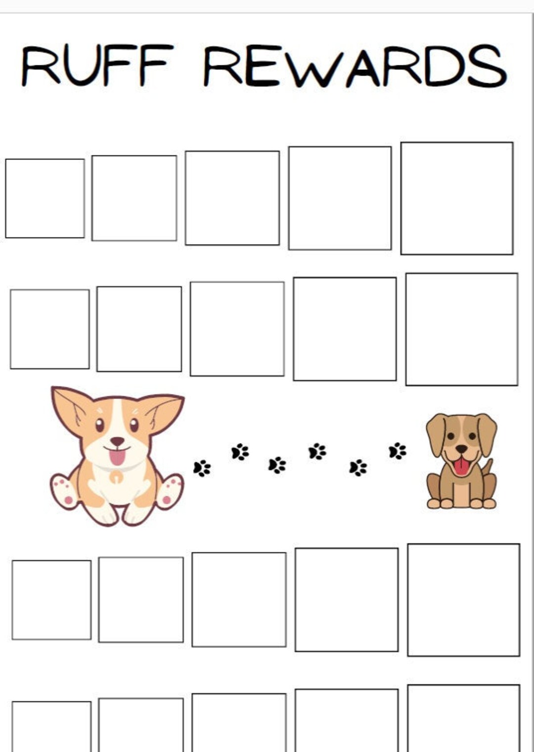 Positive Reinforcement Rewards Sheet - Ruff Rewards - Etsy