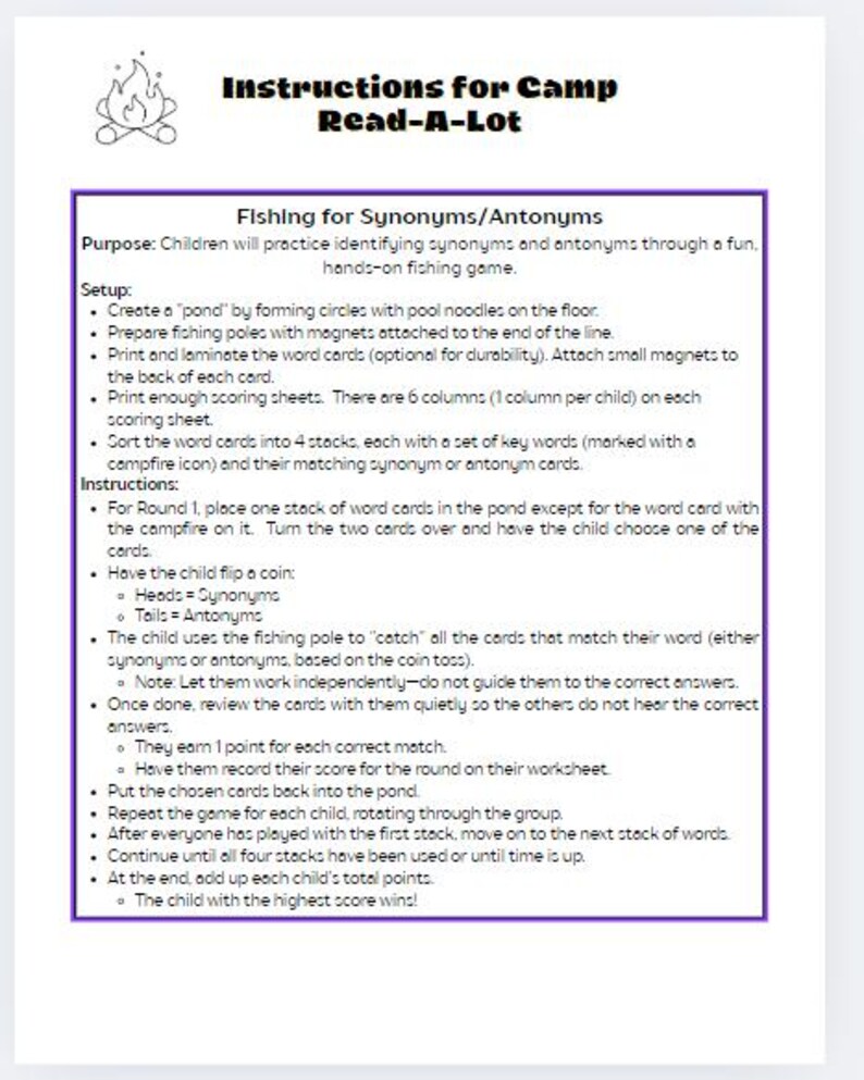 Camp Read-a-lot Digital Download - Etsy