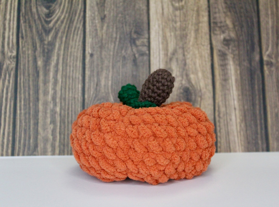 Small Classic Orange Pumpkin Plushie | Handmade | Decor | Toy ...