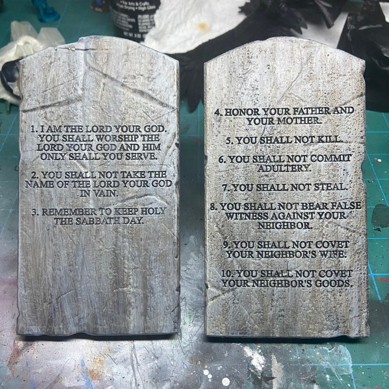 Ten Commandments Tablets Wall Hangers - Etsy