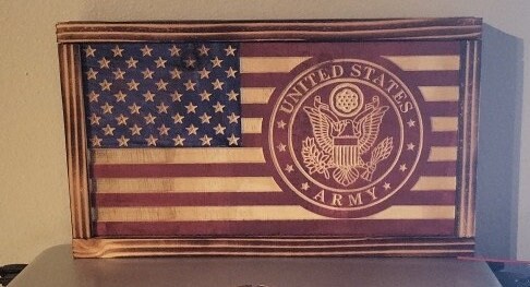 Framed Mini Wood Desktop Flags, Small American Flag, Military Desk Flag ...