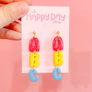ABC Earrings - Etsy