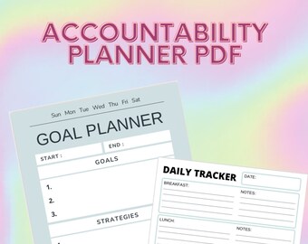 Accountability Planner - Etsy