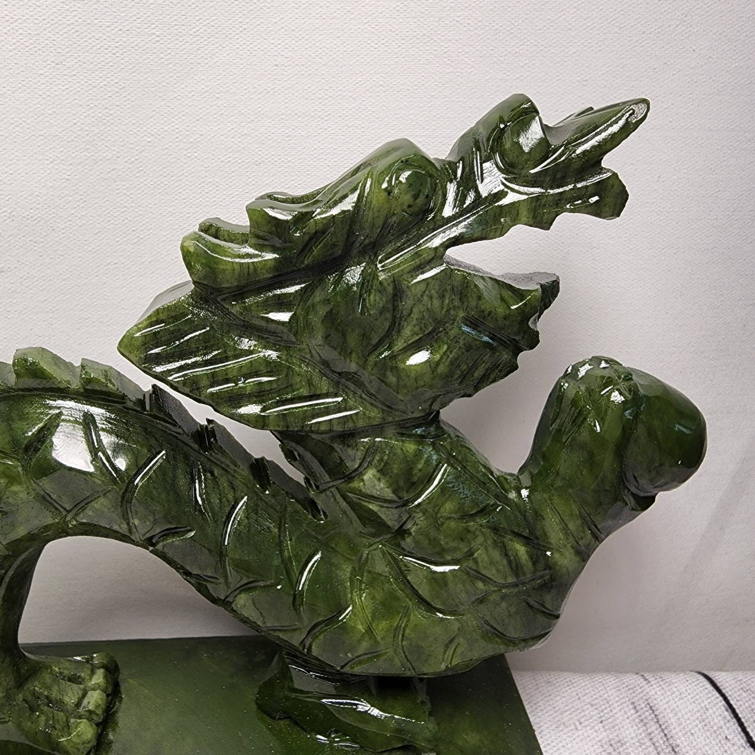 Dark Green Serpentine Dragon. - Etsy