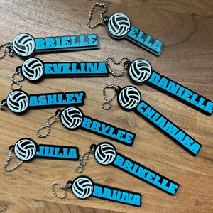 Custom Volleyball Keychainpersonalized Keychaincoach Giftplayer Giftbag ...