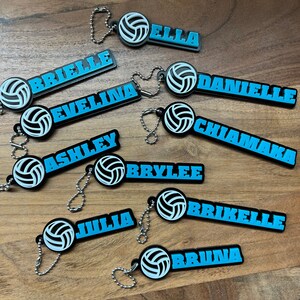 Custom Volleyball Keychainpersonalized Keychaincoach Giftplayer Giftbag ...