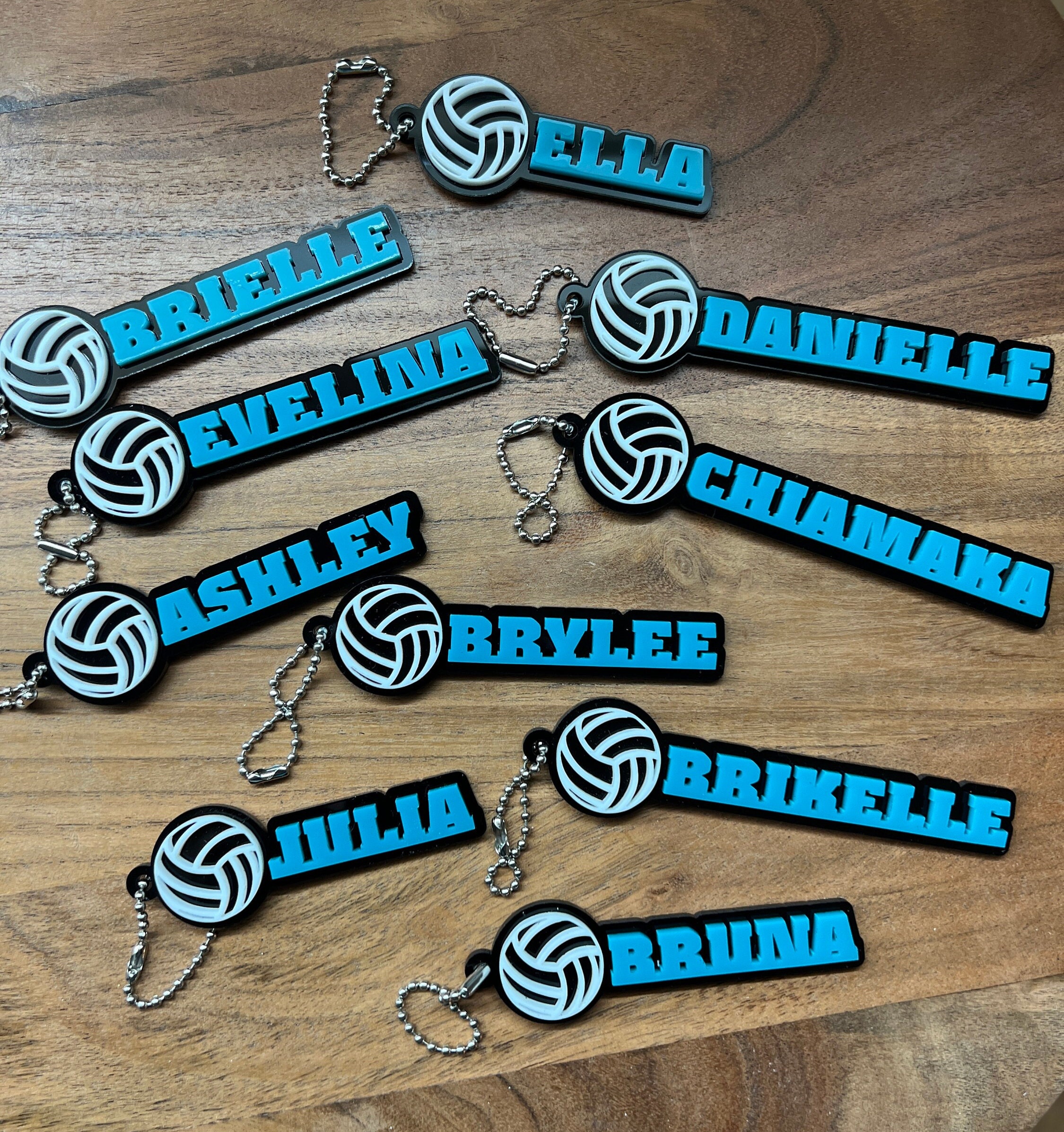 Custom Volleyball Keychainpersonalized Keychaincoach - Etsy