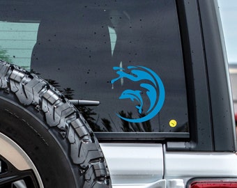 Ocean Wave and Sun Decal for Car Window, Car Accessories, Beach Decal ...