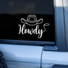 Howdy Car Decal, Cowgirl Hat Sticker, Cowgirl Car Accessories, Western ...