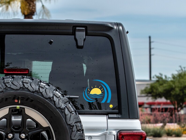 Ocean Wave and Sun Decal for Car Window Car Accessories - Etsy