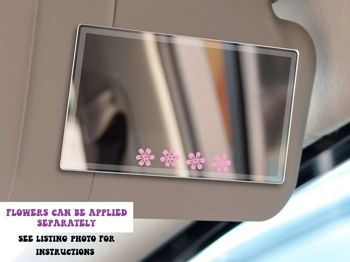 Small Flower Decals Car Mirror Decal Rear View Mirror - Etsy