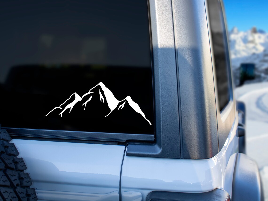 Mountain Range Decal for Car Truck Mountain Range Peaks - Etsy