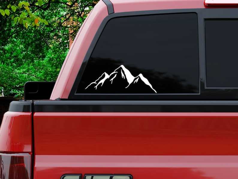 Mountain Range Decal for Car Truck Mountain Range Peaks - Etsy