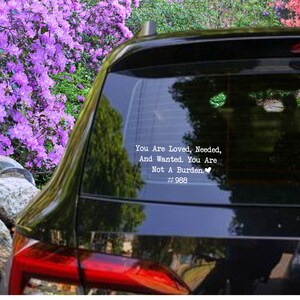 Mental Health Car Decal, Positive Mental Health Message, 988 Car Decal ...