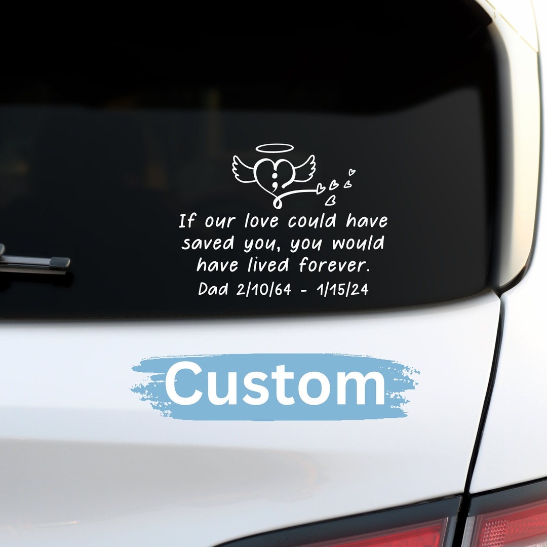 Custom Memorial Decal, in Loving Memory Suicide Loss Decal, Suicide ...