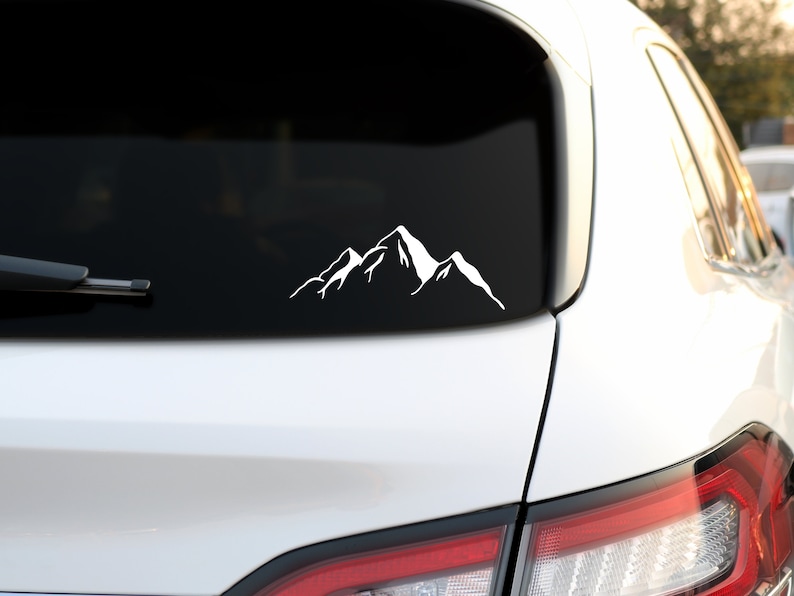 Mountain Range Decal for Car Truck Mountain Range Peaks - Etsy