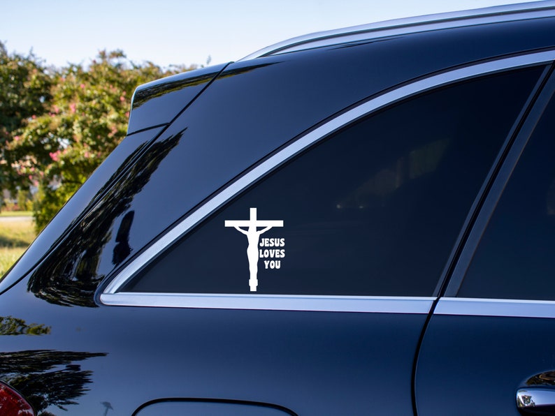 Jesus Loves You Decal Religious Car Window Decal Faith - Etsy