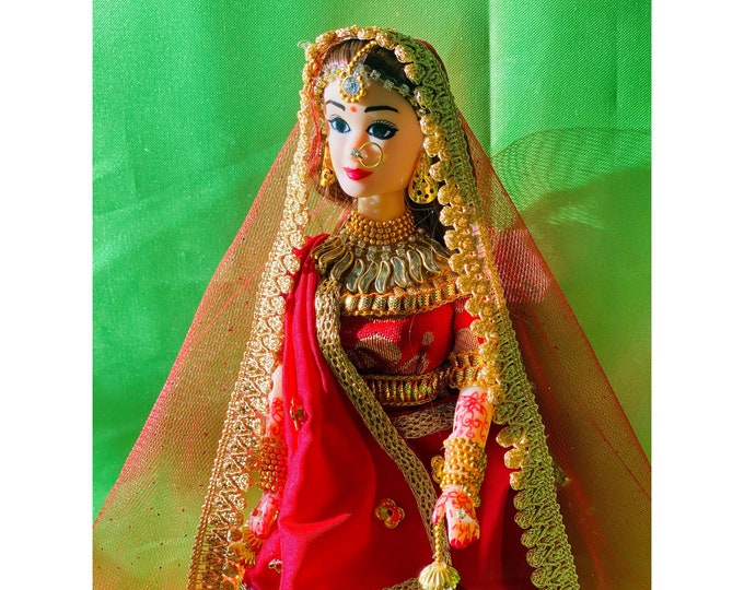 North Indian Bride Doll/ Indian Wedding Dolls/ Lehanga Dolls/ Bollywood ...